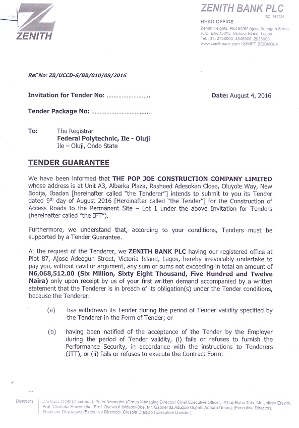 Official Documents – The Pop Joe Construction Company Ltd
